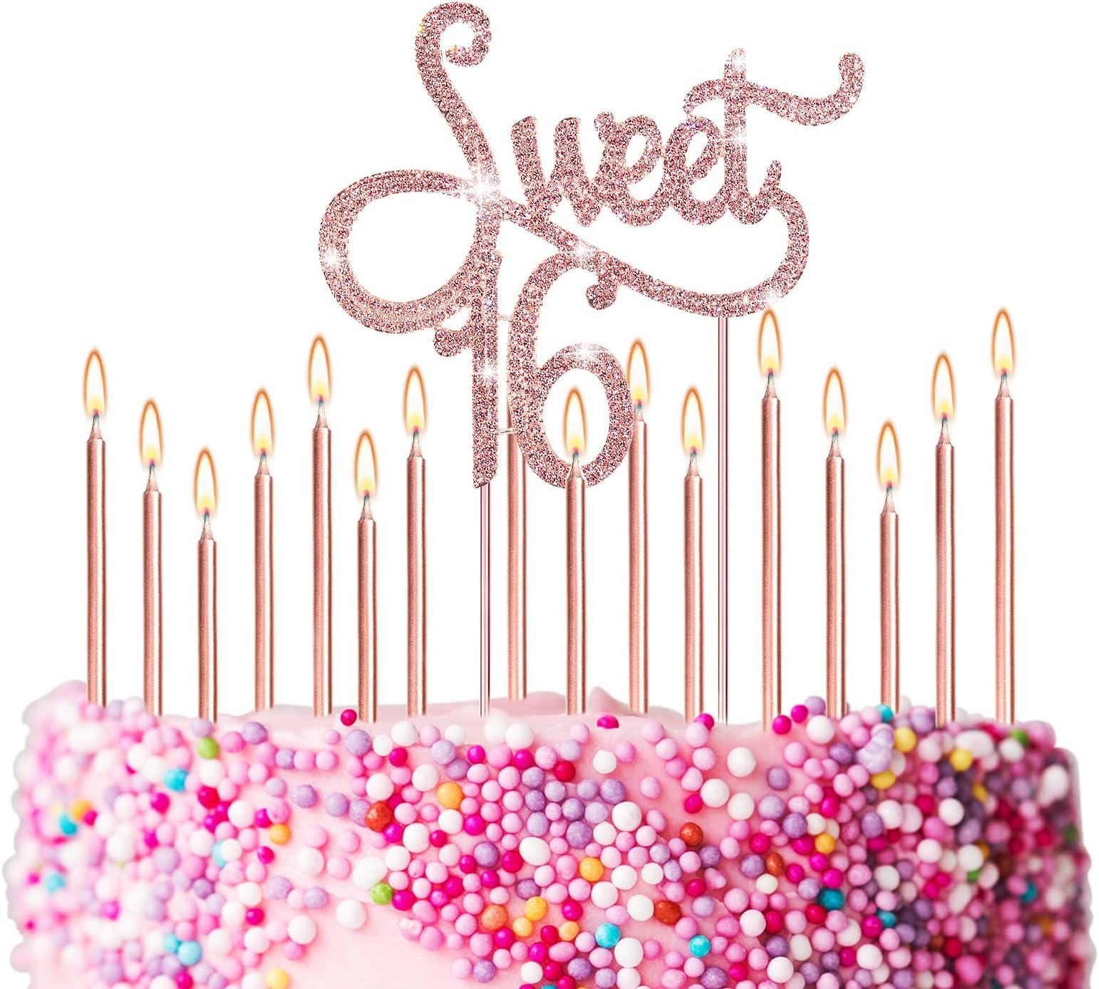 Amazon.com: Tondiamo Sweet 16 Birthday Decorations Rhinestone Sweet 16 ...
