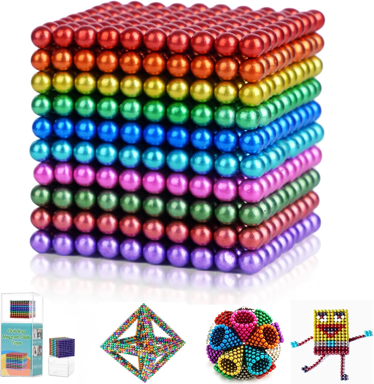 Amazon.com: Multicolors Magnetics Balls Magnetss Creative Buildings ...