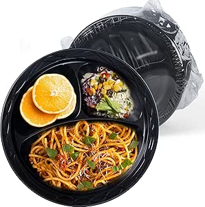 Amazon.com: EKOSAVOR Plastic Plates, Reusable 150 Pack 9 Inch ...