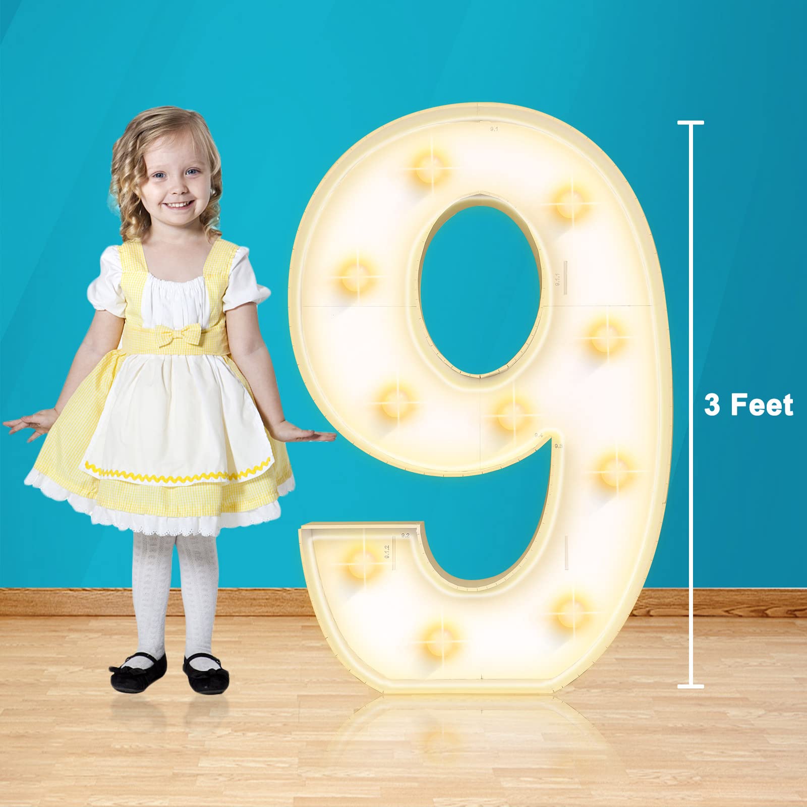 Snapklik.com : 3FT Mosaic Numbers For Balloons, Marquee Numbers ...
