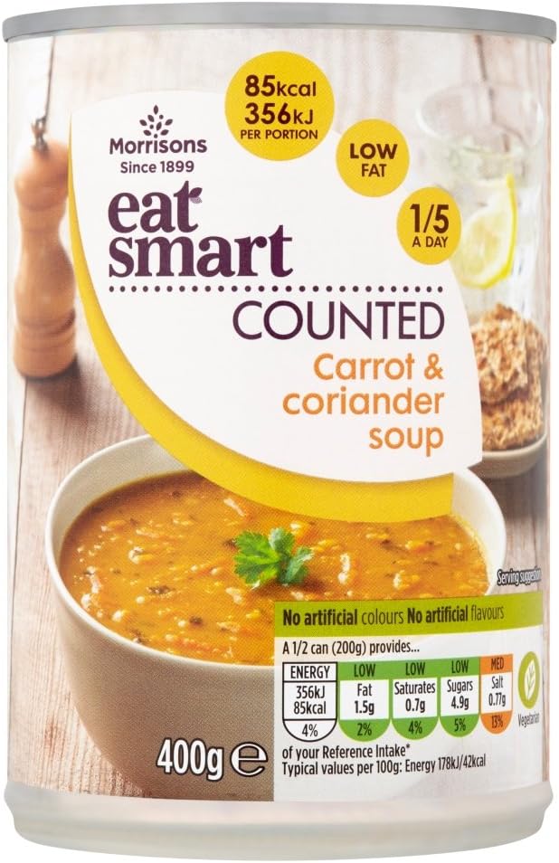 Morrisons Eat Smart Carrot and Coriander Soup, 400g : Amazon.co.uk: Grocery