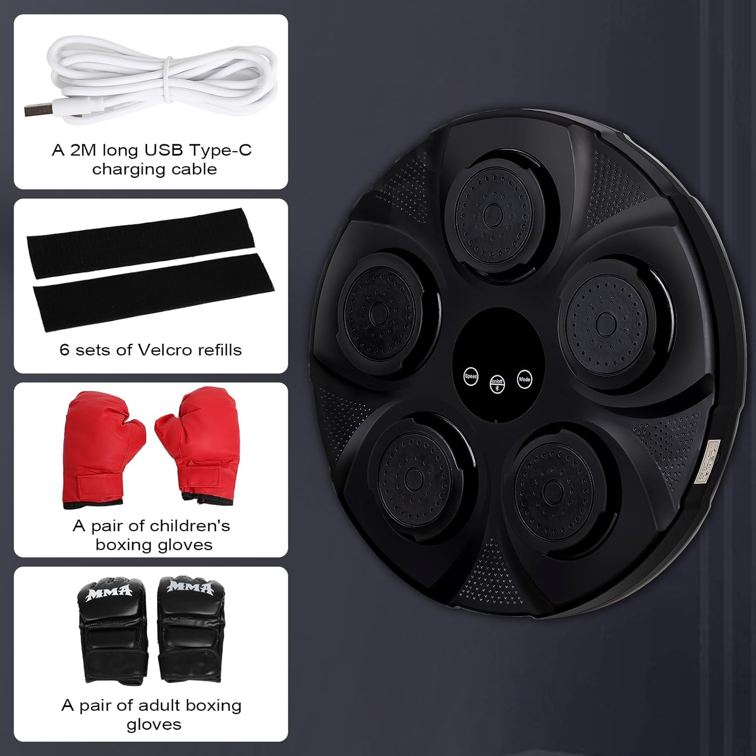 FAHKNS Music Boxing Machine Home Wall Mounted Electronic Boxing Machine ...