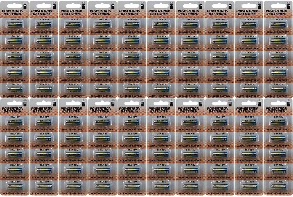 Powertron 23A A23 12V Alkaline Battery (100 Pack): Buy Online at Best ...