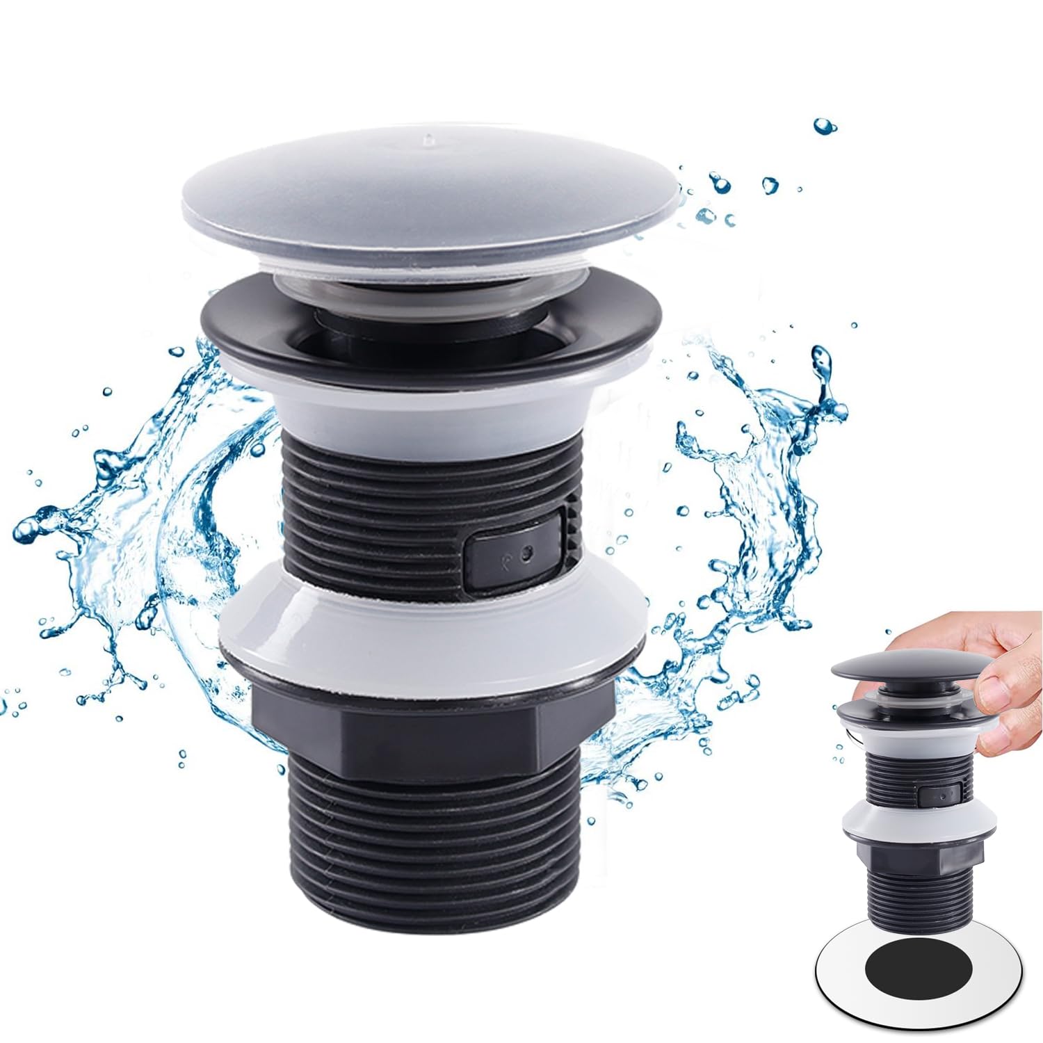 Amazon.com: Bath Tub Drain and Overflow Kit, Black Bathtub Drain Kit ...