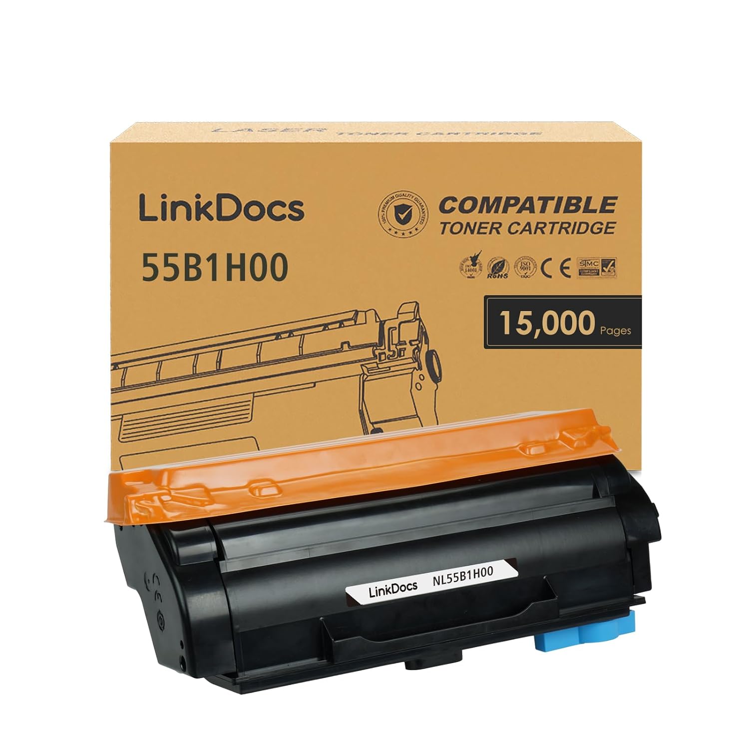 LinkDocs Compatible Toner Cartridge Replacement for 55B1H00 Compatible ...