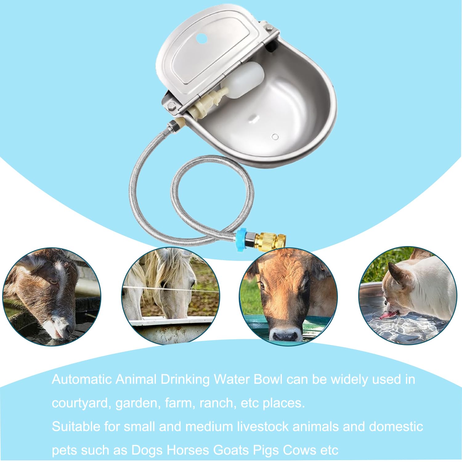 Water Cattle Float Systems Farm Cattle Sheep Dog 1/2" Automatic