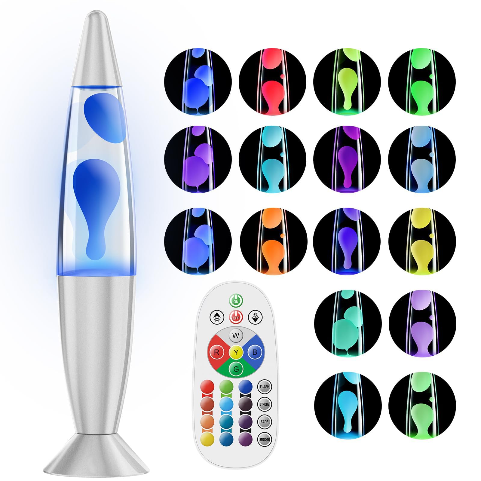 13.5 Inch Motion Lamp Night Light, 17 Colors Changing LED Lamps for ...