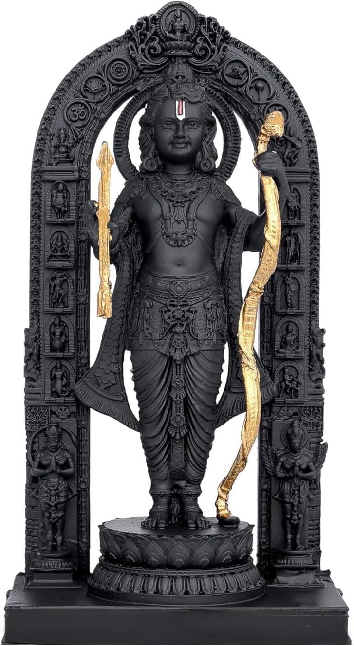 Buy SkyKey Ram Lalla Idol Ayodhya MDF Murti Statue - Ram Lalla Wooden ...