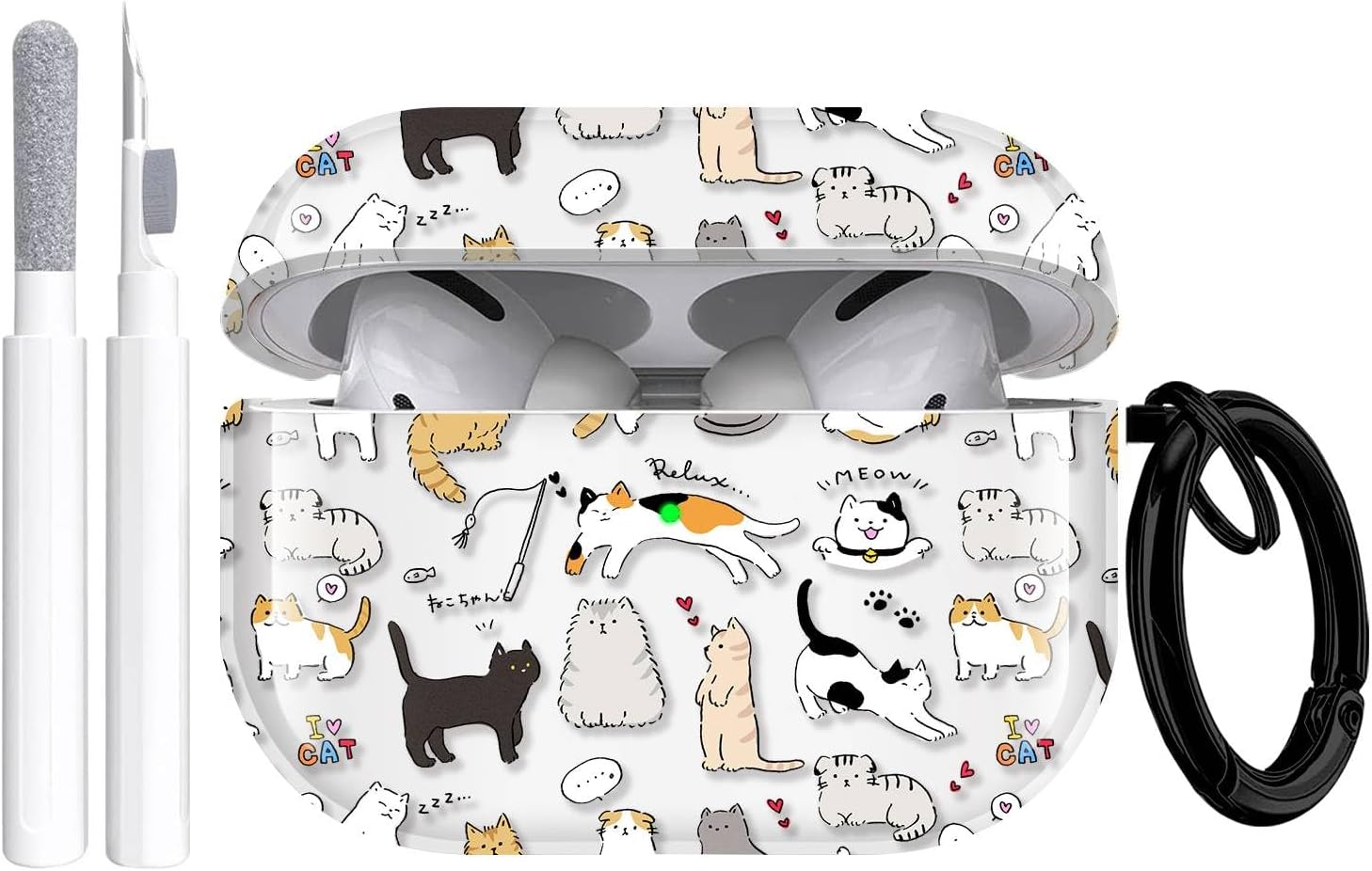 Amazon.com: Dumkery Cute Airpods Pro Case, Black Whisker Cat Kitty ...
