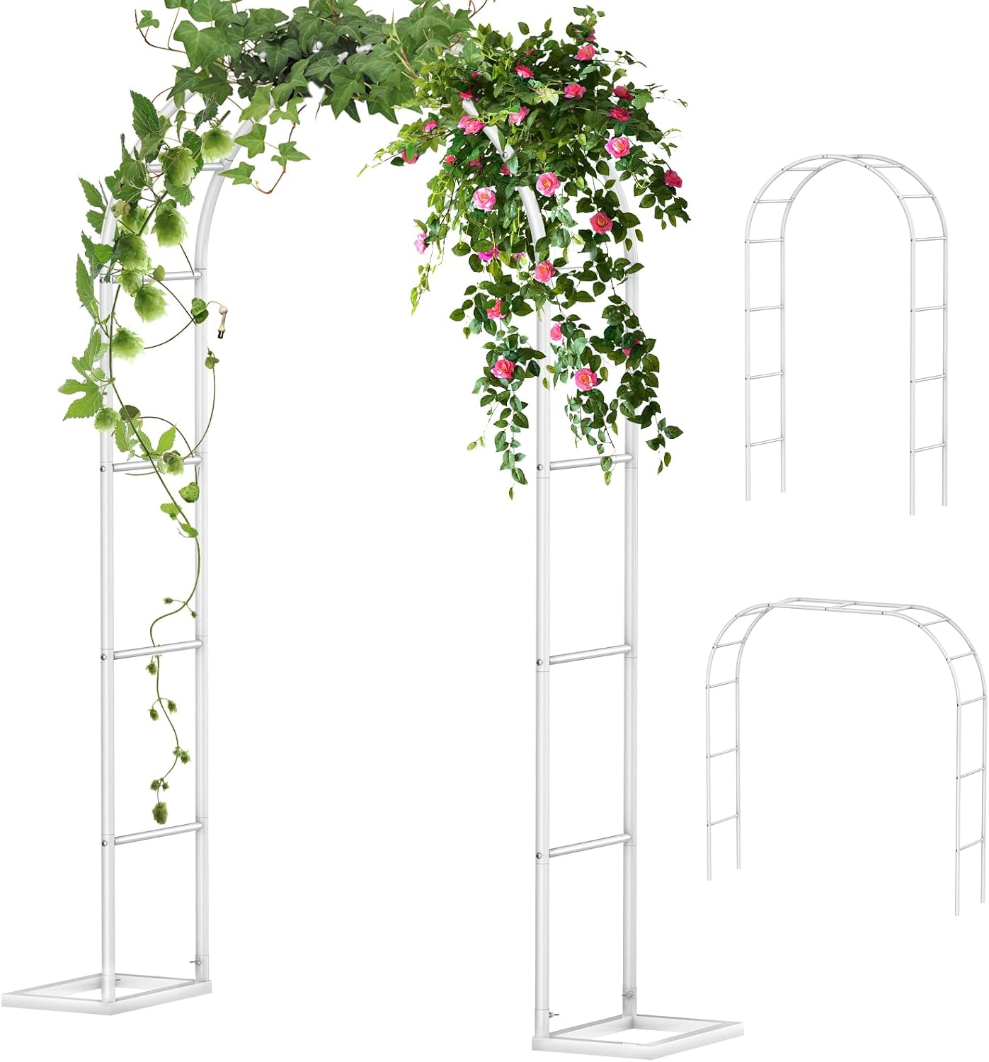 Amazon.com : Sunexinlo Metal Garden Arch for Climbing Plants, 2 Sizes ...