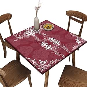 Amazon.com: DZASDIYM Card Table Size Tablecloths, Abstract Rose Pattern ...