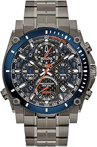 Amazon.com: Bulova Men's Precisionist Gray Ion-Plated Stainless Steel 8 ...