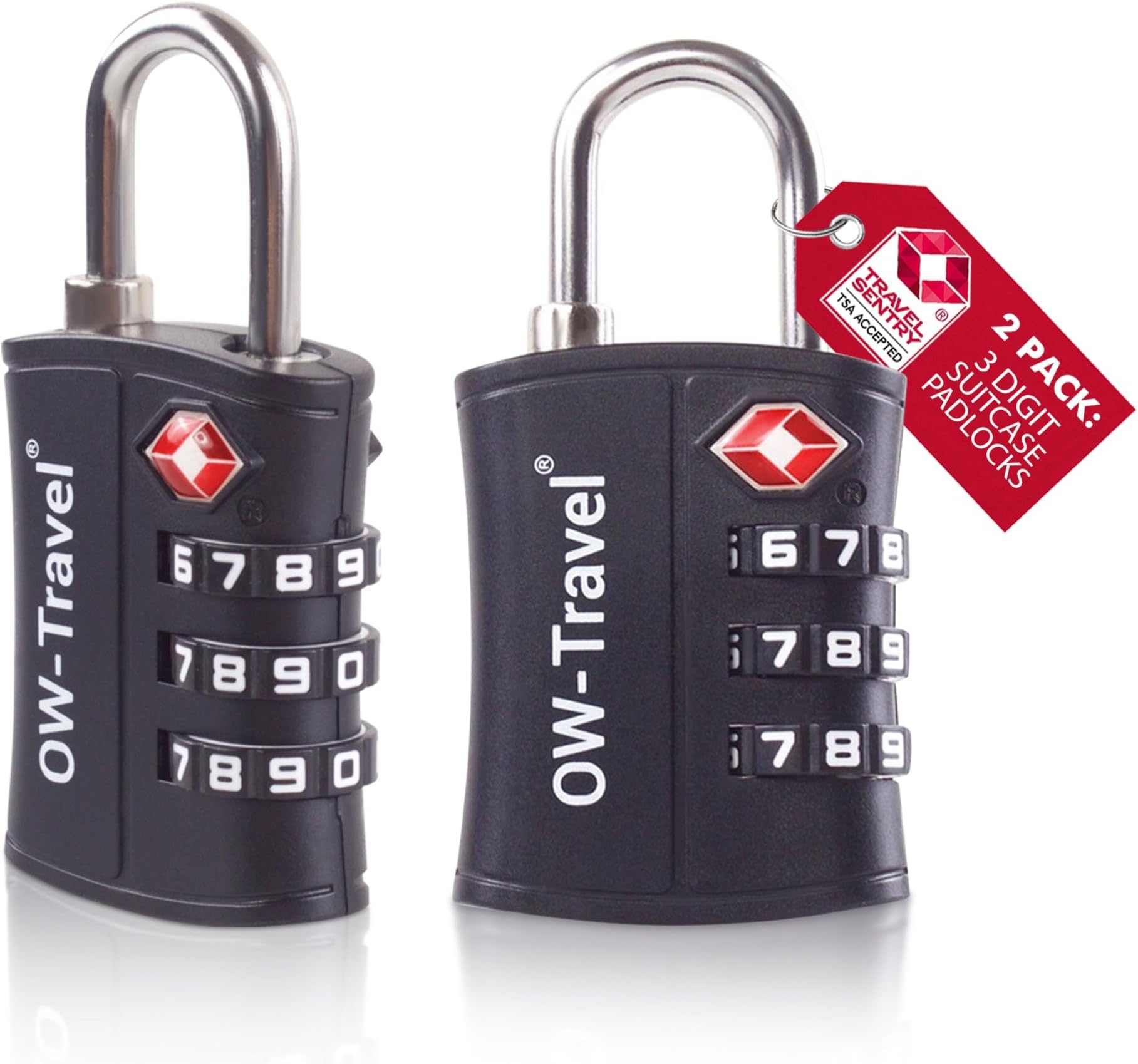 Romon Cadenas Code, 2Pack Cadenas Valise Avion,TSA Cadenas Code 3 Chiffres,Cadenas à Code pour ...