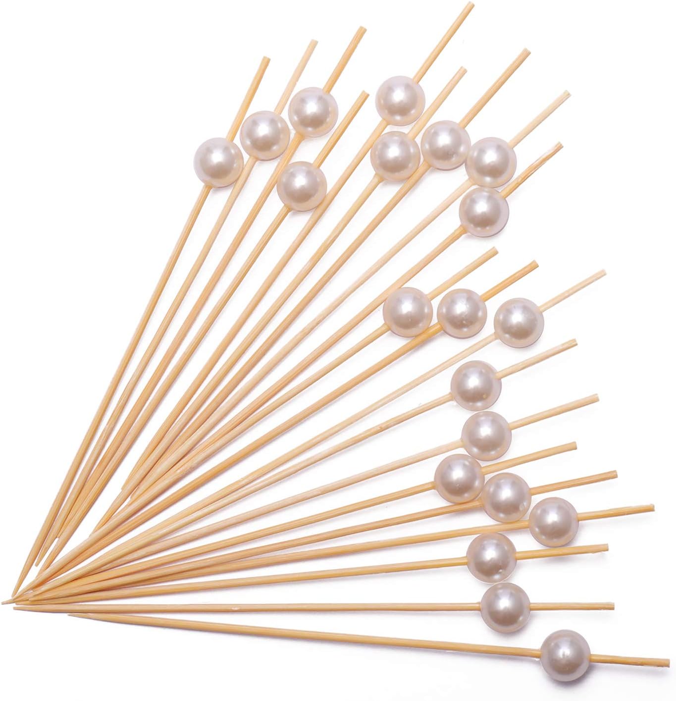 Amazon.com | Cocktail Picks Handmade Bamboo Toothpicks 4.7" Multicolor ...