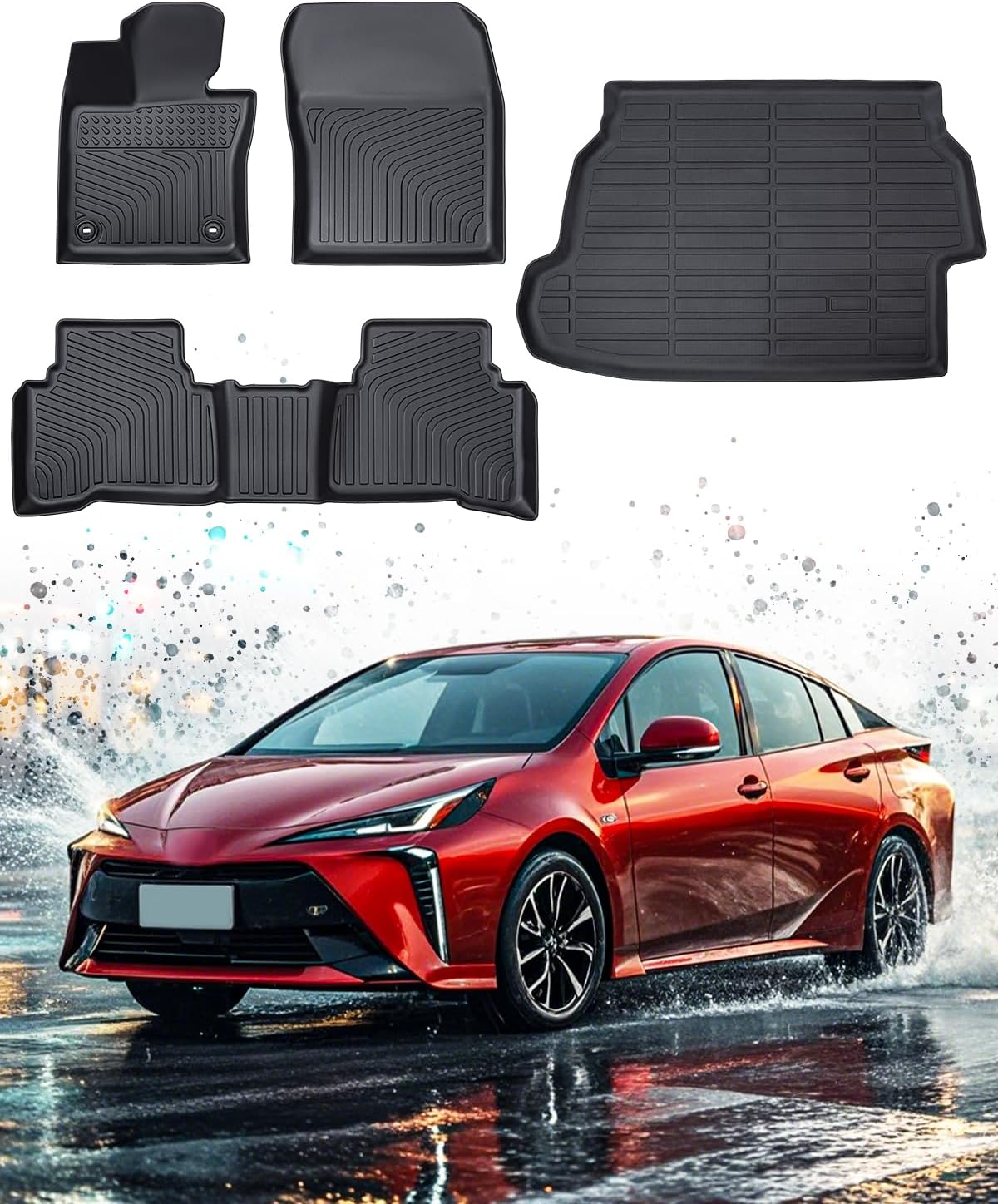 Amazon.com: 2023 2024 2025 for Toyota Prius All Weather Floor Mats ...