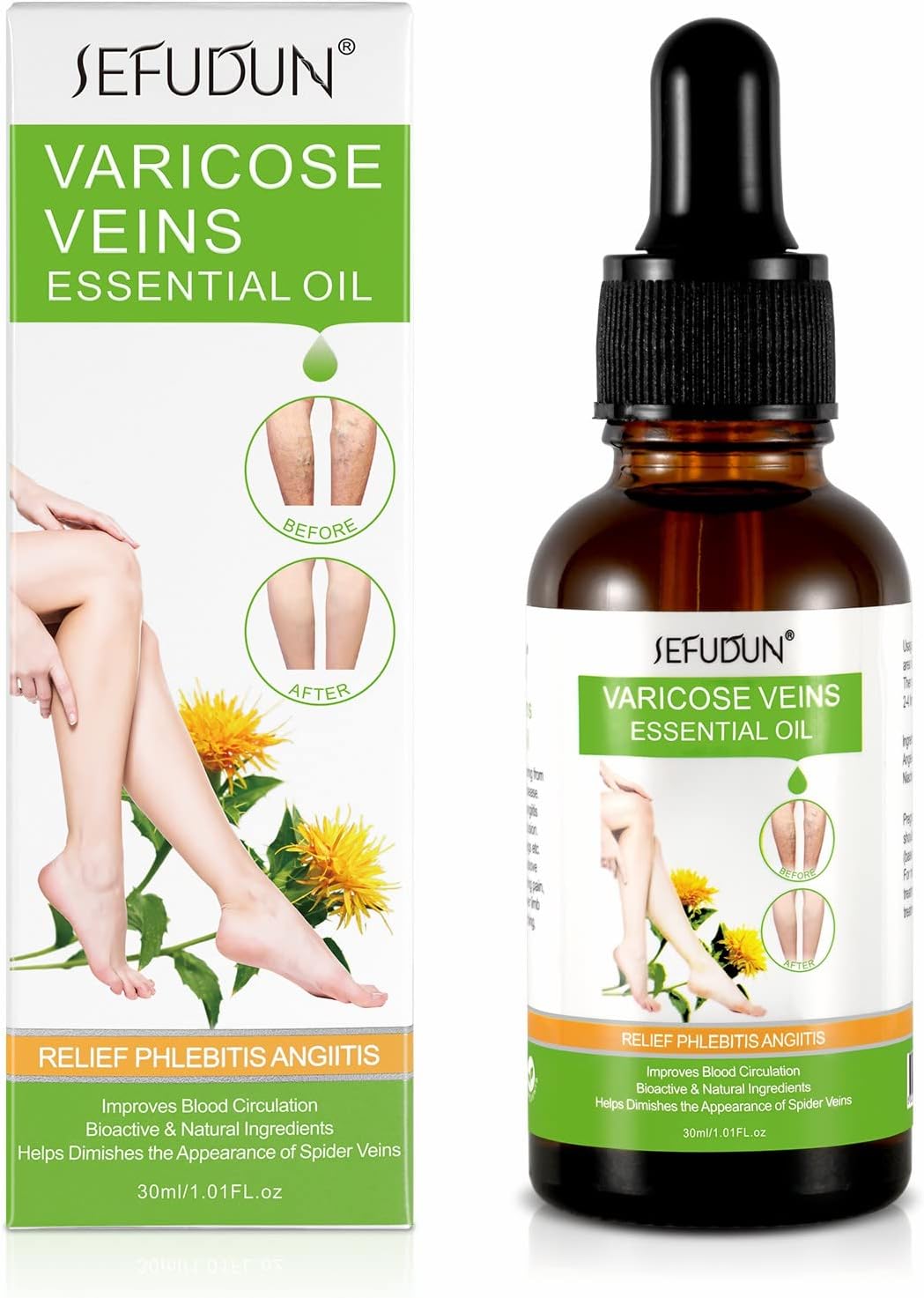 Amazon.com: Varicose Veins Essential Oil, Spider Vein Removal Oil for ...