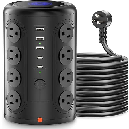 Amazon.com: KOOSLA Power Strip Tower, 【15W】 Wireless Charger Surge ...