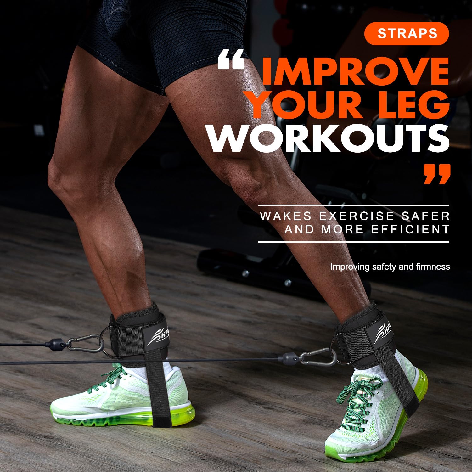 Snapklik.com : Ankle Cuffs For Cable Machine, Gym Kickback Strap For ...