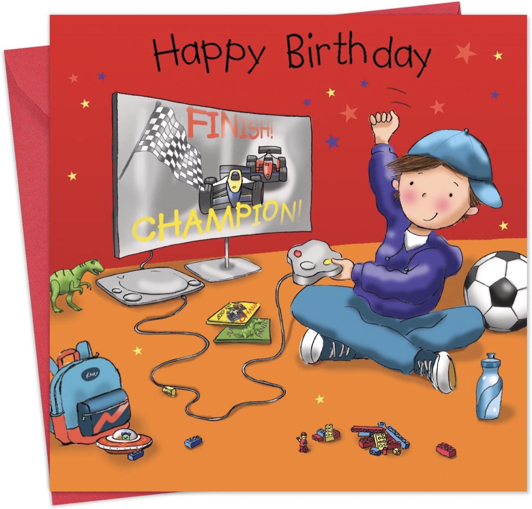 Paperlink Gaming boy Birthday card Male Happy Birthday greeting card ...