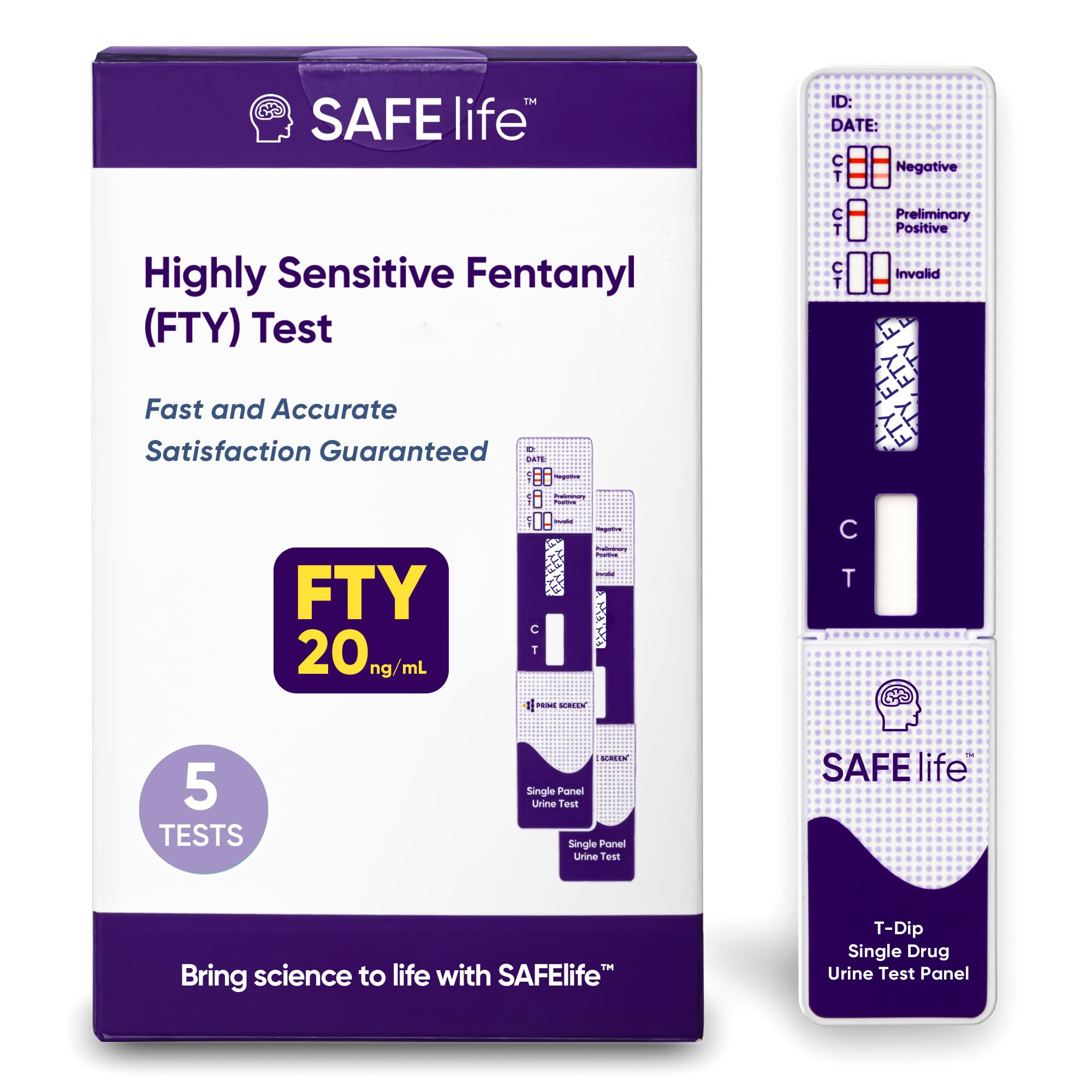 Amazon.com: Safe Life[5 Pack] Fentanyl Single Panel Urine Test，Rapid ...