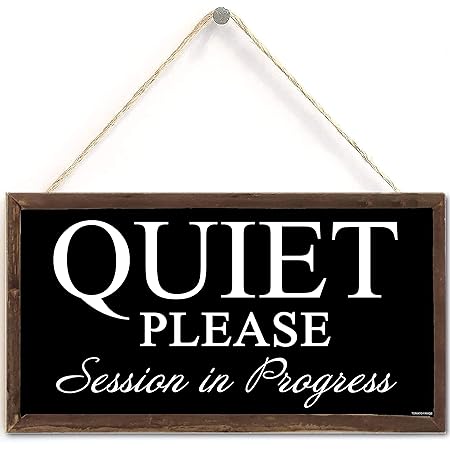 Amazon.com: Honey Dew Gifts Black Quiet Please Session in Progress 5 ...