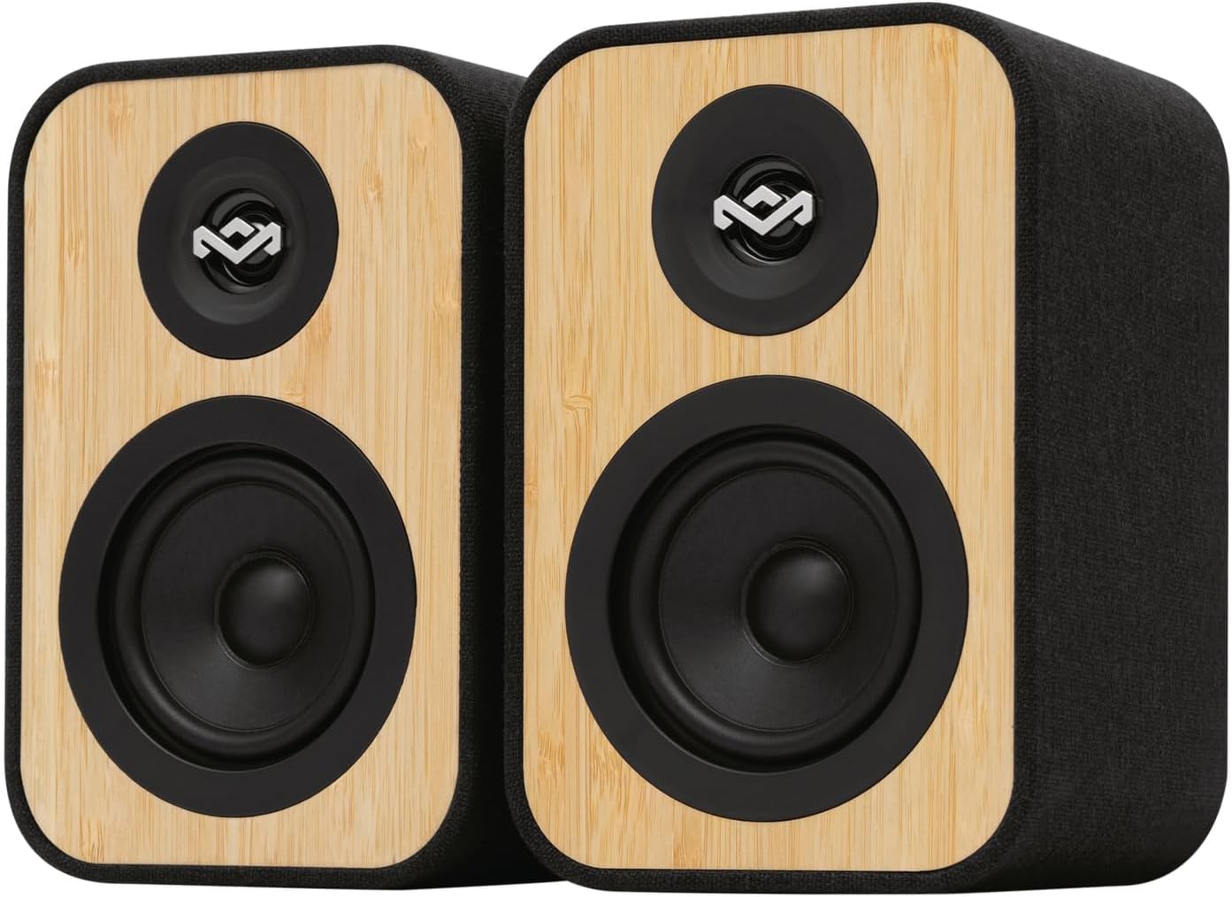 House of Marley Uplift Bookshelf Speakers - Bluetooth Speakers with AUX Input & RCA Cable ...