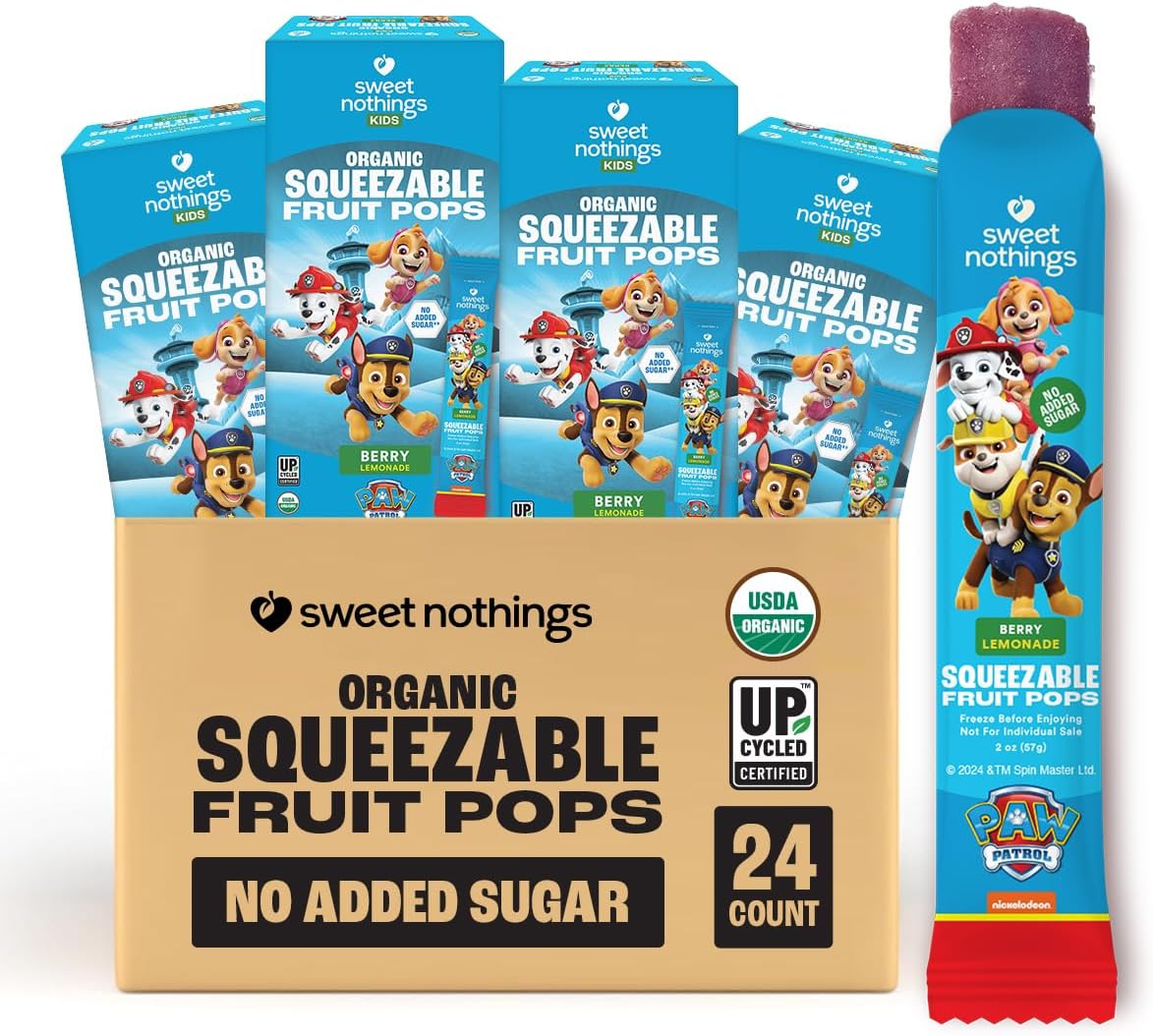 Amazon.com: Sweet Nothings, PAW Patrol Berry Lemonade, USDA Organic Kids' Squeezable Super Fruit ...