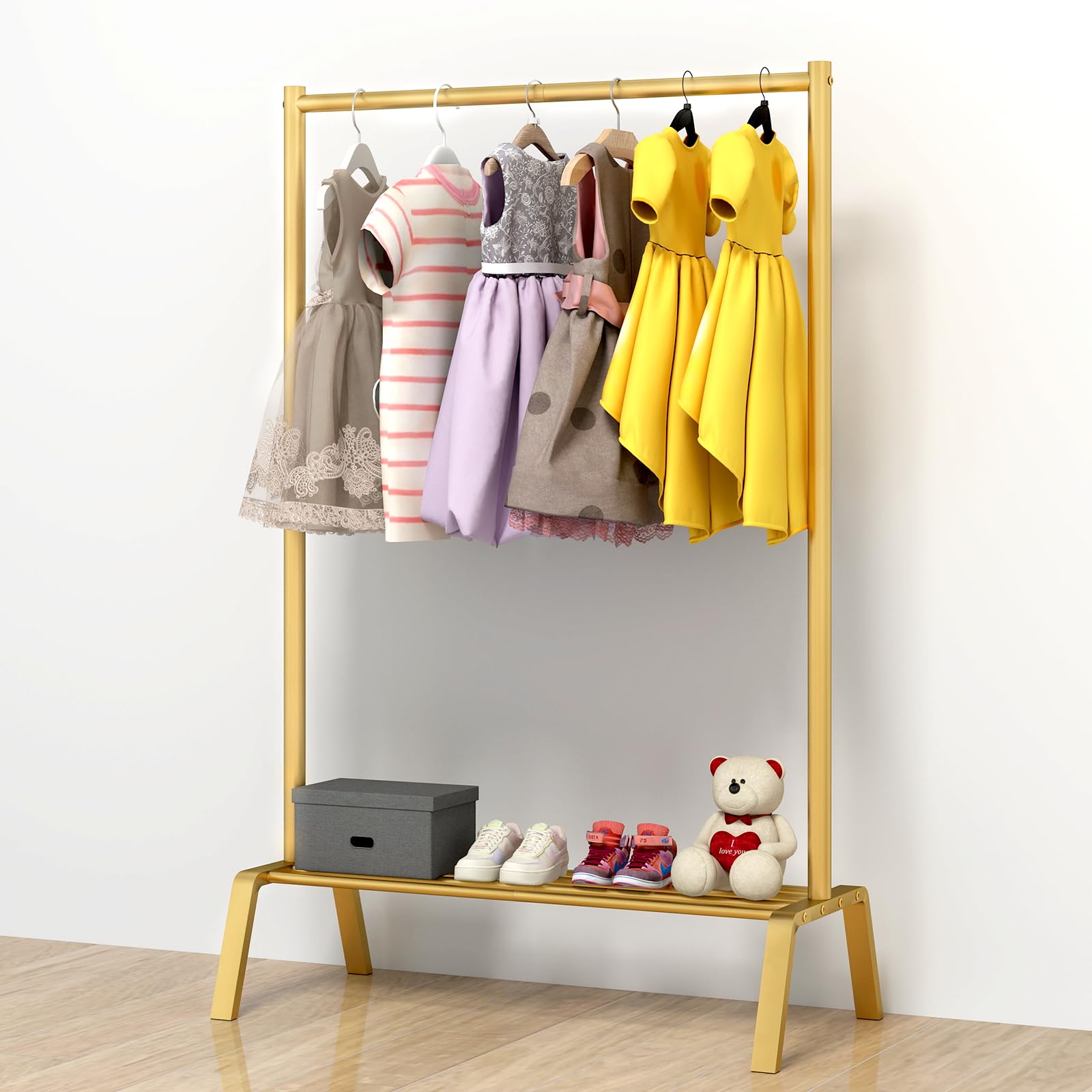 Amazon.com: STWWO Kids Dress Up Storage, Metal Kids Clothing Rack, Kids ...