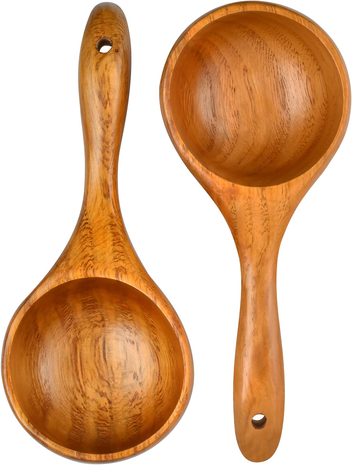 Amazon.com: 8 Inch Multipurpose Wooden Scoop Spoon Ladle With Short ...