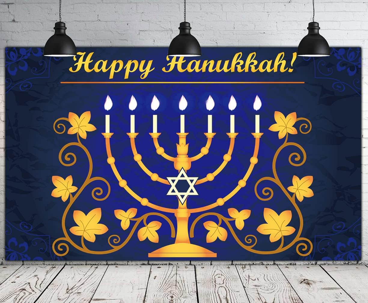 Buy 6 X 3.6ft Happy Hanukkah Backdrop Hanukkah Party Photography ...