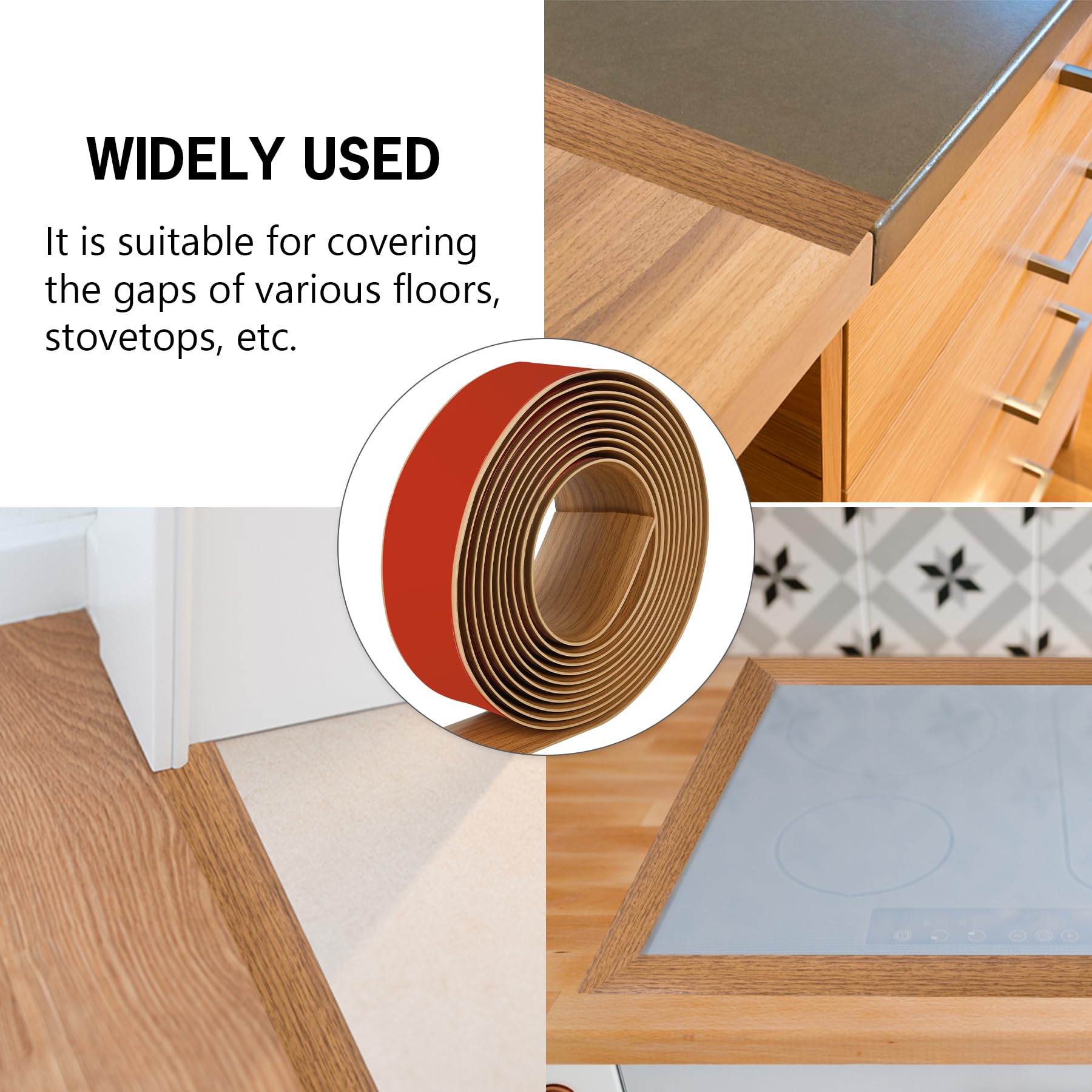 Snapklik.com : 5Ft Floor Transition Strip Self Adhesive Vinyl Cover ...