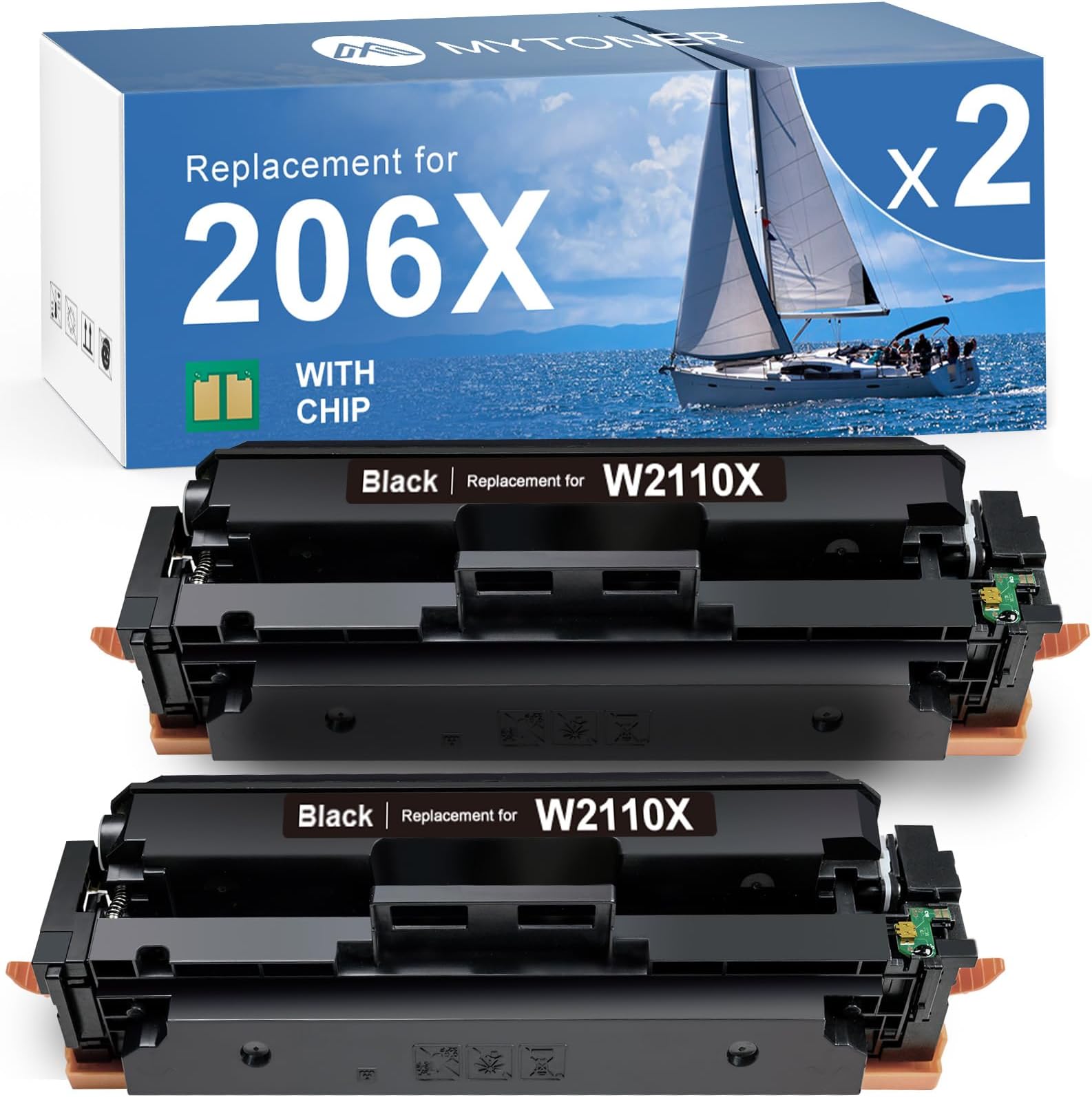 Amazon.com: 206X Black High Yield Toner Cartridge (with Chip ...