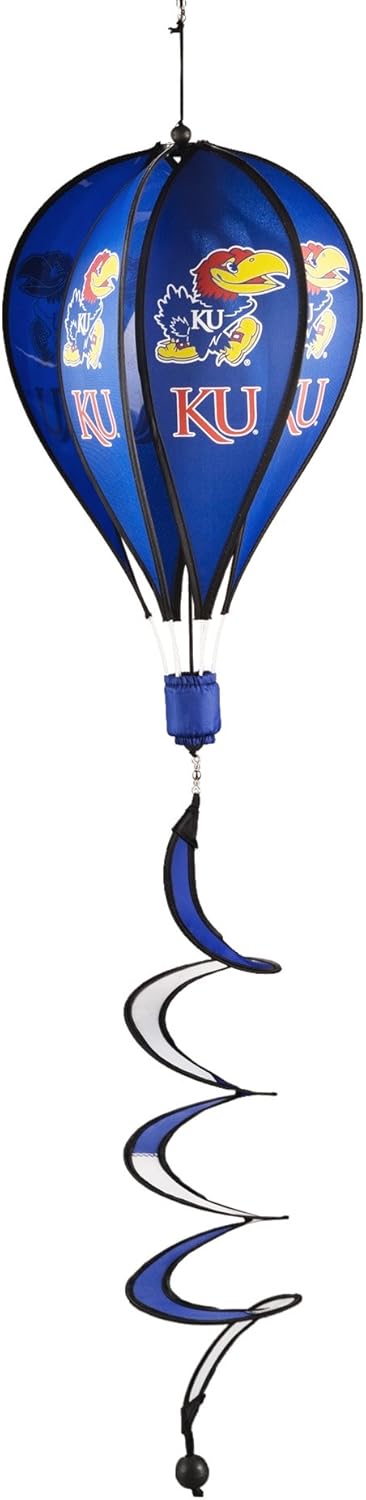 Amazon.com : Kansas Jayhawks KU NCAA Hot Air Balloon Spinner : Wind ...