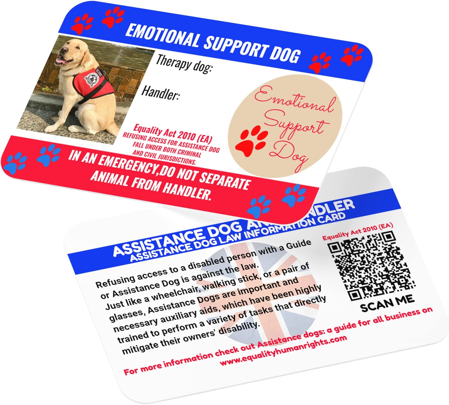 Assistance Dog UK Law Card with Lanyard and Card Holder AD33 : Amazon ...