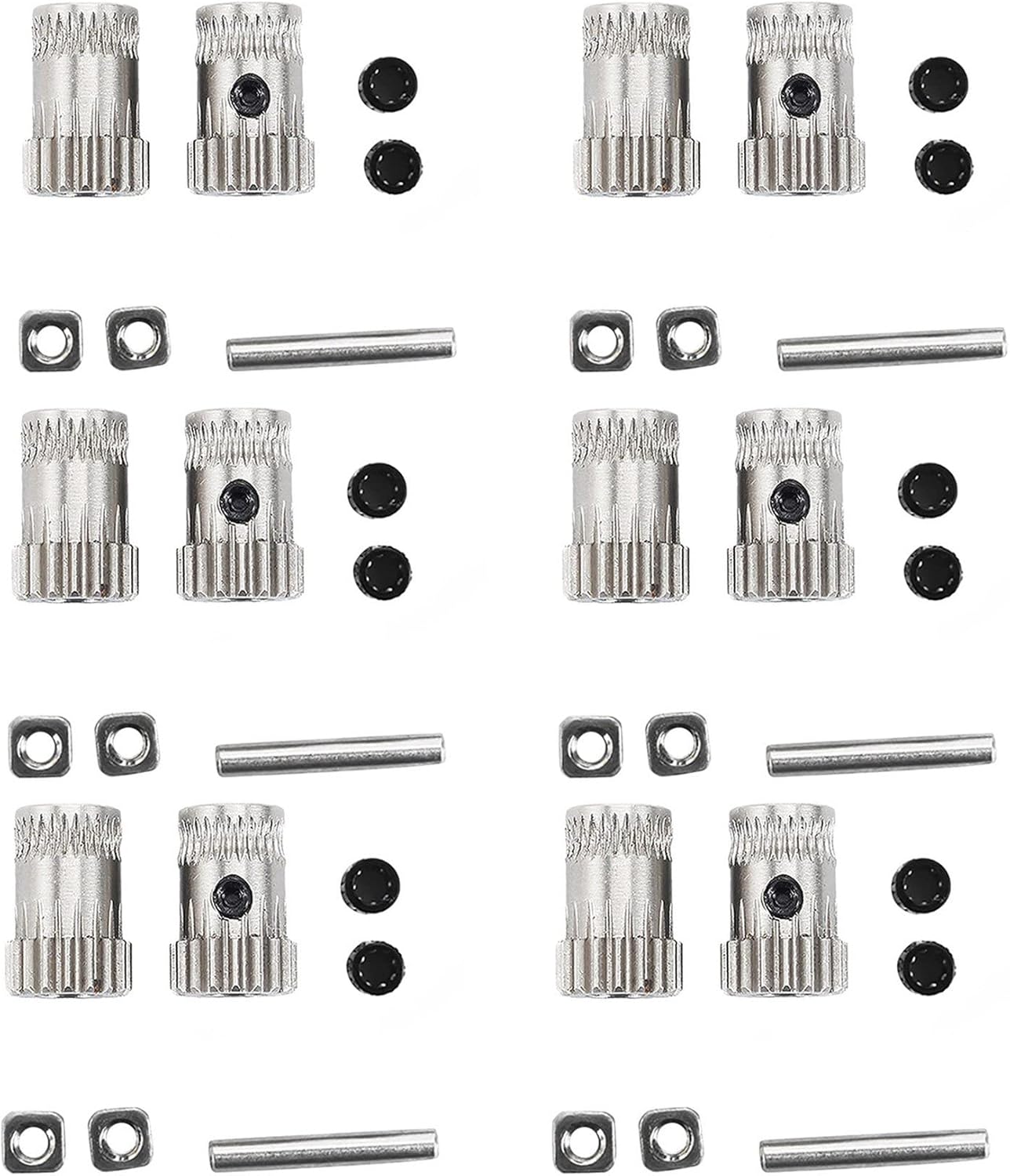 Pavewood 6 Set 3D Printer Drive Extruder Dual Gears Kit Drive Gears ...