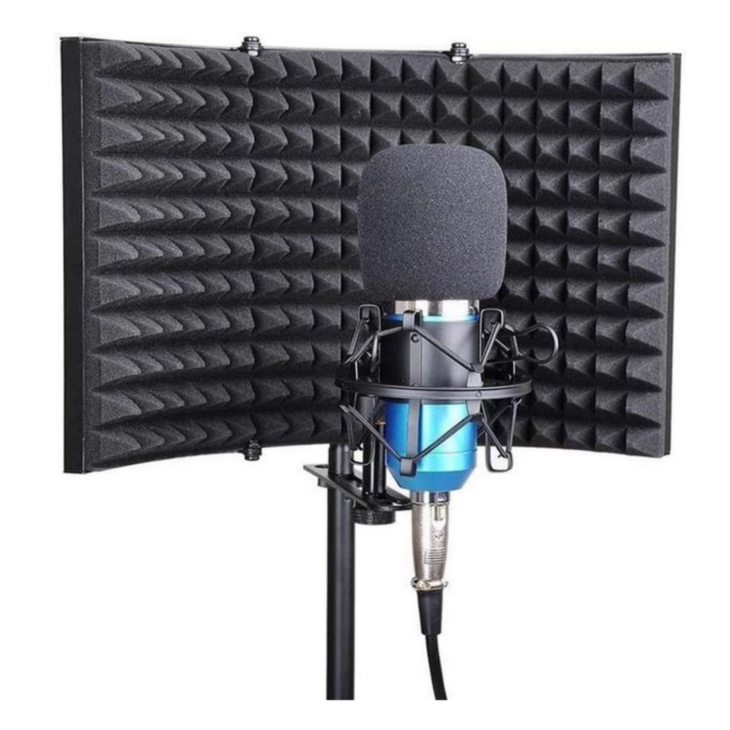 Skeido 3 Panel Microphone Isolation Shield Acoustic Foams Panel Studio | Desertcart INDIA