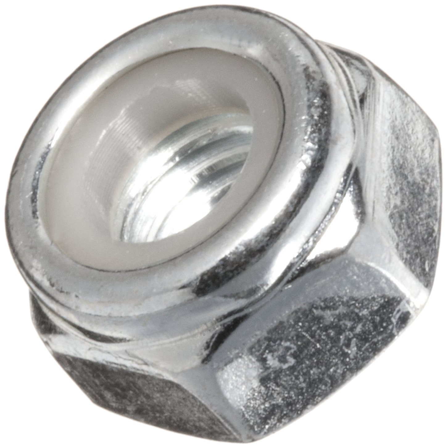 Carbon Steel Lock Nut, Zinc Plated Finish, Right Hand Threads, Self ...