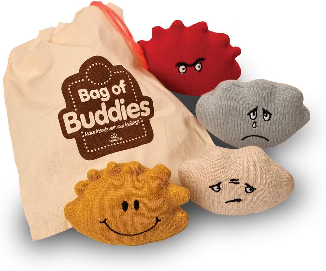Learn Well Bag of Buddies - Set of 4 soft and washable emotion buddies ...