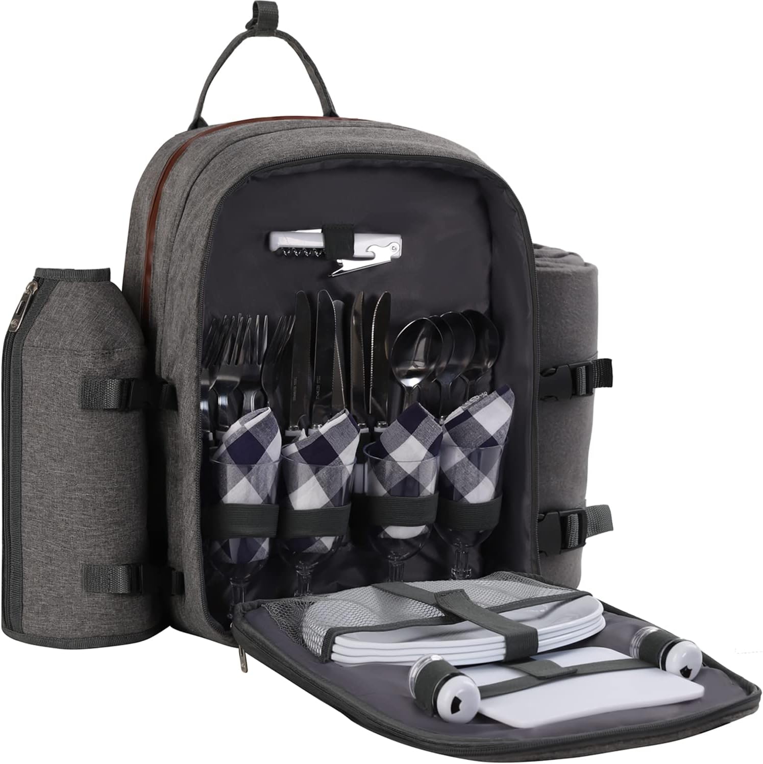 Amazon.com: Personalized Picnic at Ascot Deluxe Wine Carrier with Wine ...