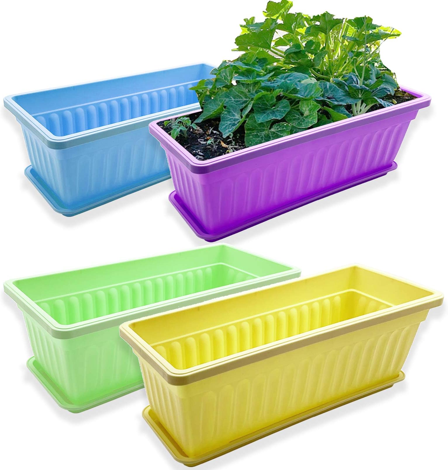 Amazon.com : ERINGOGO Window Box Planter - 20Inch Rectangular Flower ...