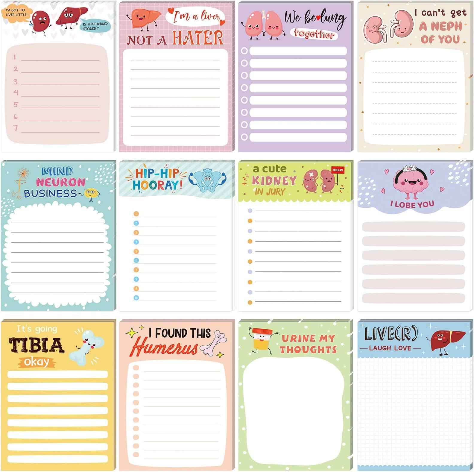 Amazon.com : Jetec 24 Pads Nurse Notepads 3 x 4 Inch Pun Funny Nursing ...