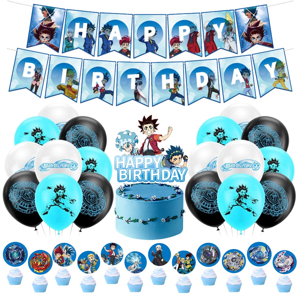 Buy Hilloly Beyblade Party Balloons, 32 PCS Themed Birthday Party ...