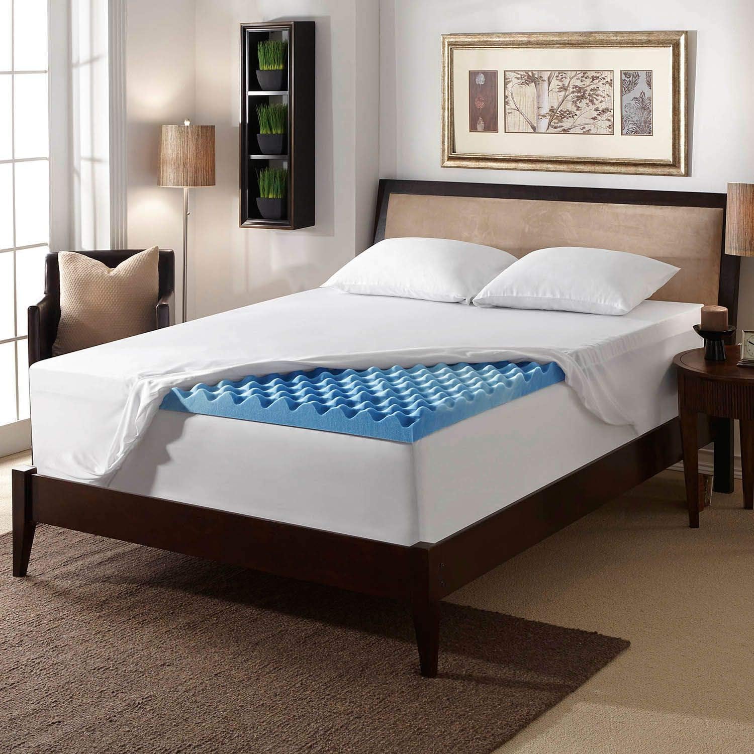 Amazon.com: HIFORT Queen Size Mattress Topper 3 inch, Memory Gel Foam ...