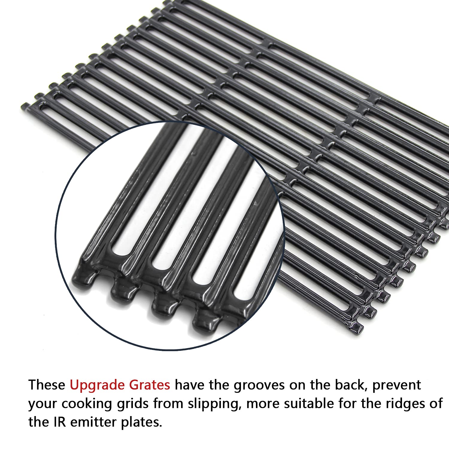 Hongso 17" Porcelain Coated Cast Iron Grill Grates Replacement for ...