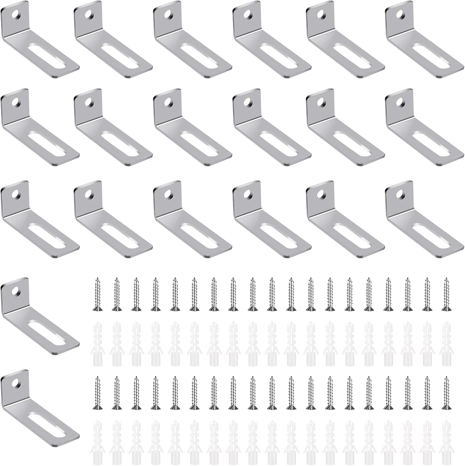 Amazon.com: 20 Set White Board Mounting Hardware Whiteboard Hanging ...