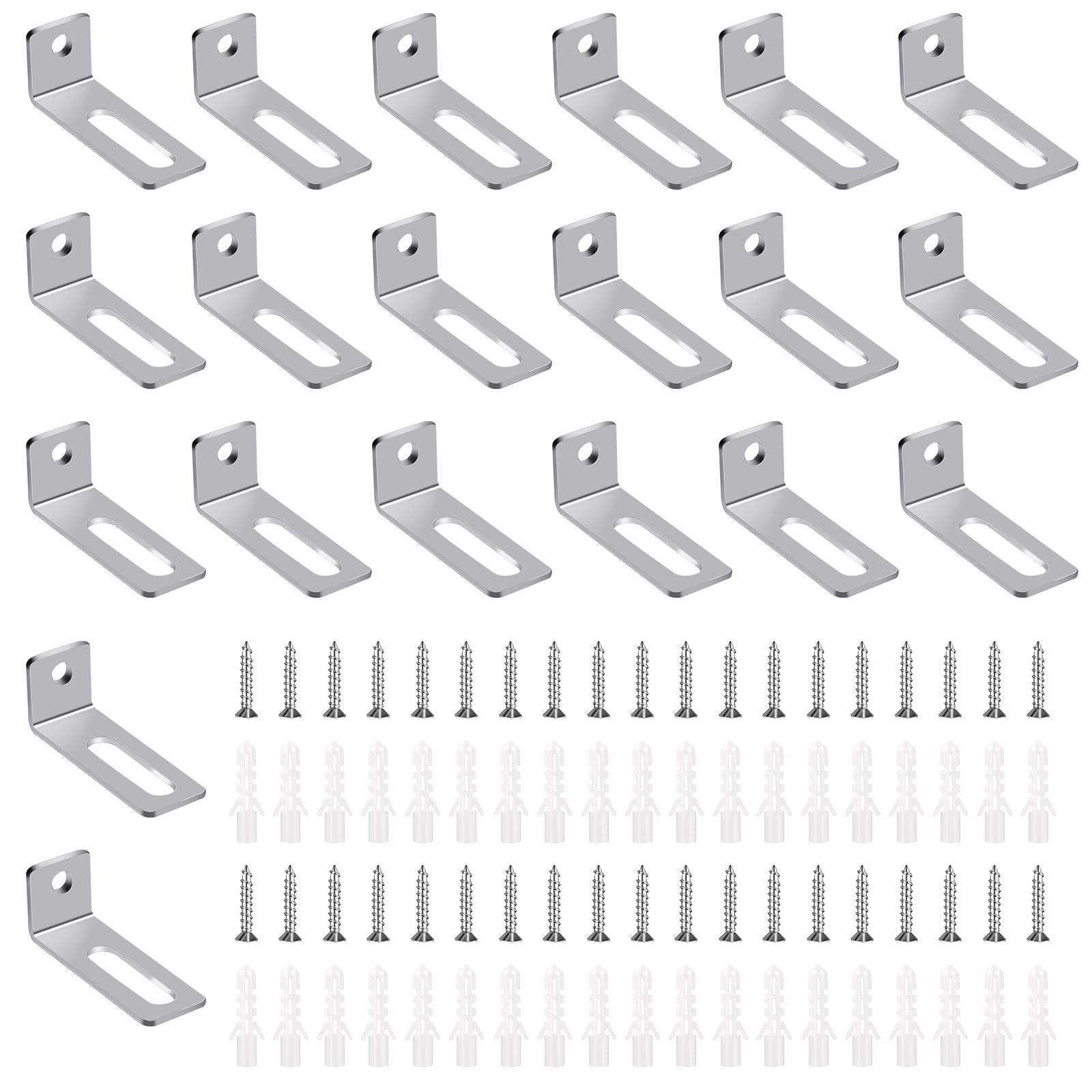 Amazon.com: 20 Set White Board Mounting Hardware Whiteboard Hanging ...