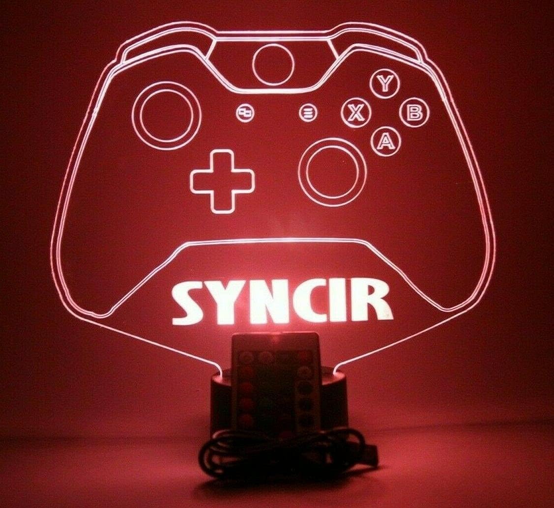 Video Game Controller Night Light Up Lamp LED Personalized Free ...