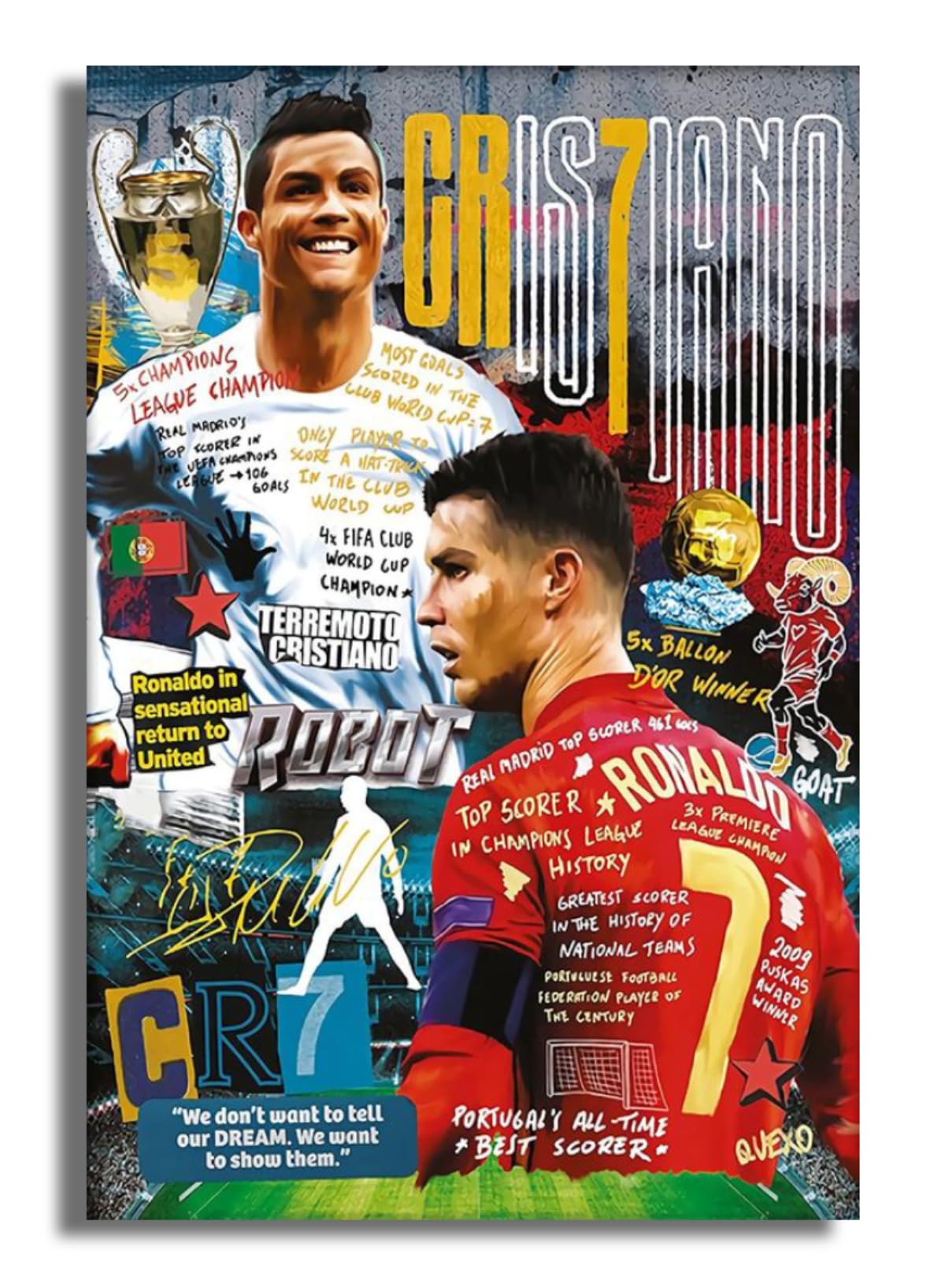 Buy Moment Prints Cristiano Ronaldo - 13 x 19 Inch | Premium-Quality ...