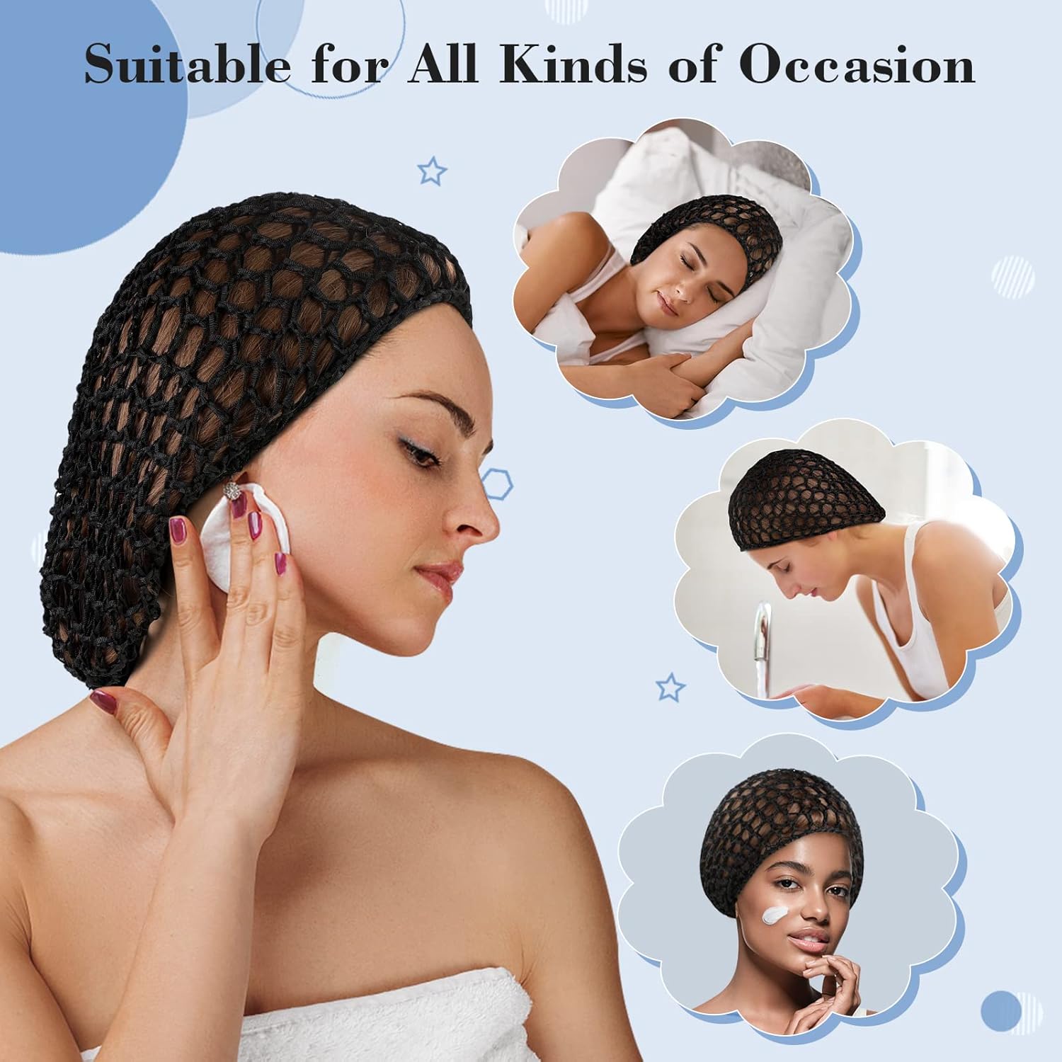 Pieces Mesh Crochet Hair Net Rayon Knit Snood Hat – Yaxa Colombia