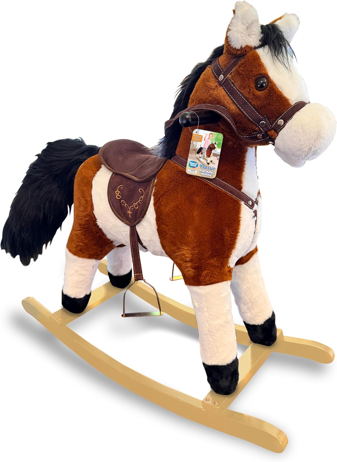 Amazon.com: Playful Minds - Rocking Horse with Animated Tail and Mouth ...